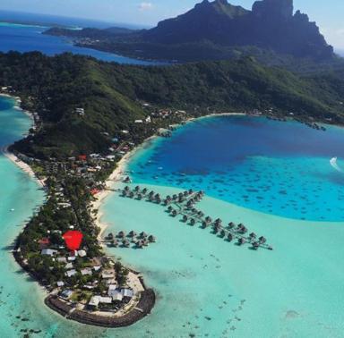 Mapa De La Playa Matira En Bora Bora