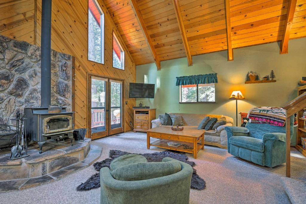 Cabin with Wraparound Deck in Big Trees Village! (USA Camp Connell ...