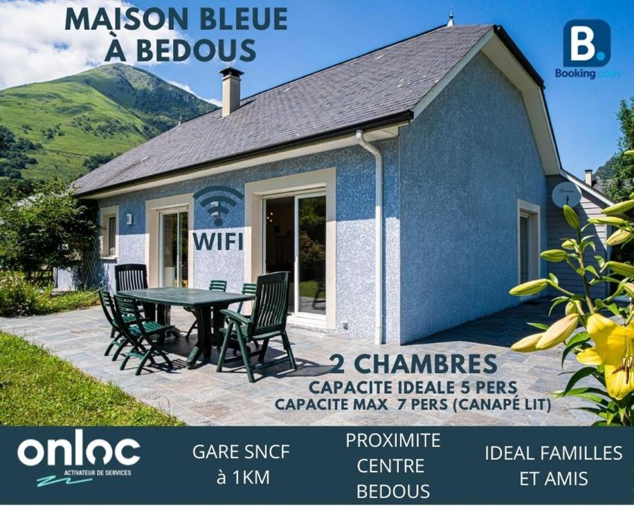 Maison Bleue 5-7 Personnes Au Cœur De Bedous, En Vallée D'aspe - Vallée d'Aspe