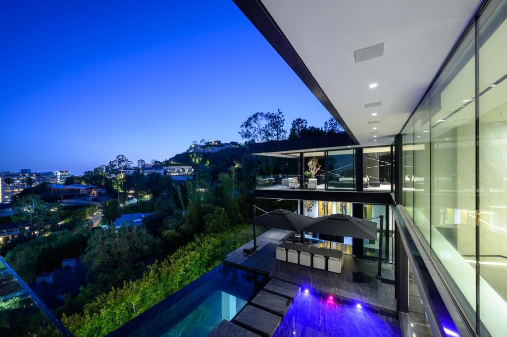 Modern Mansion At Night