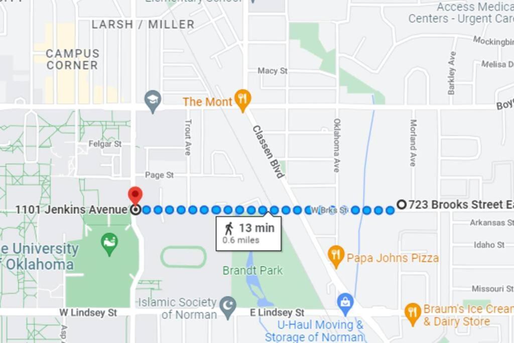 Ou Campus Corner Map