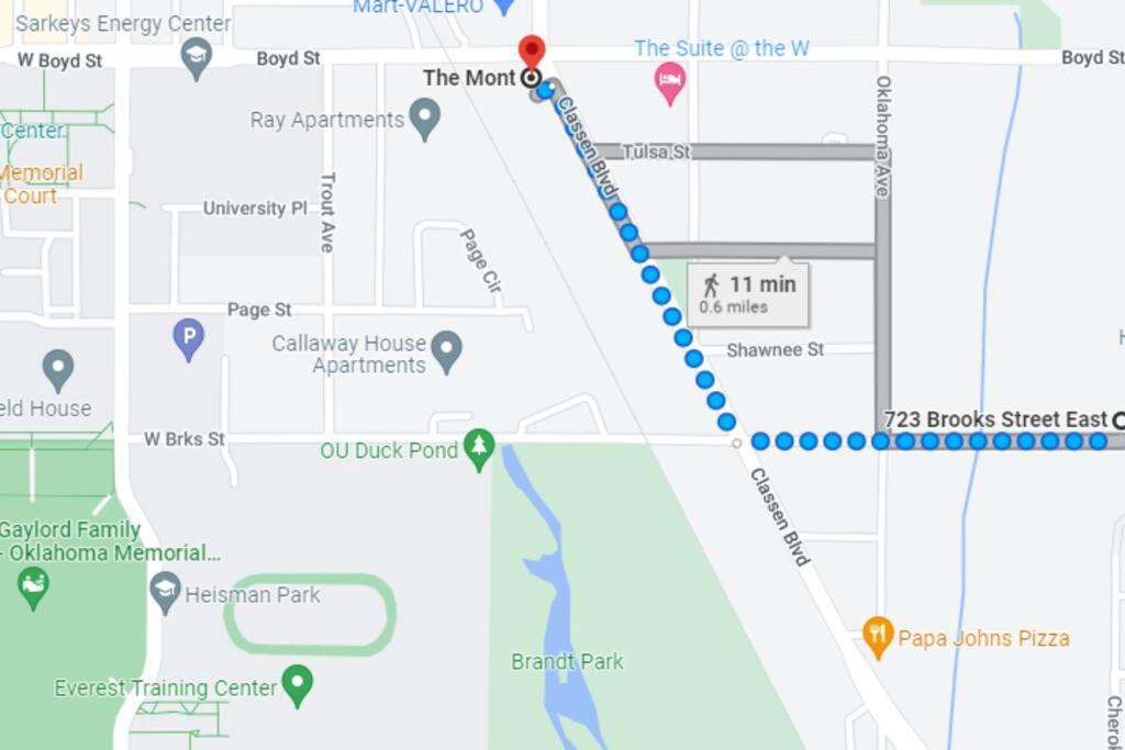 Ou Campus Corner Map
