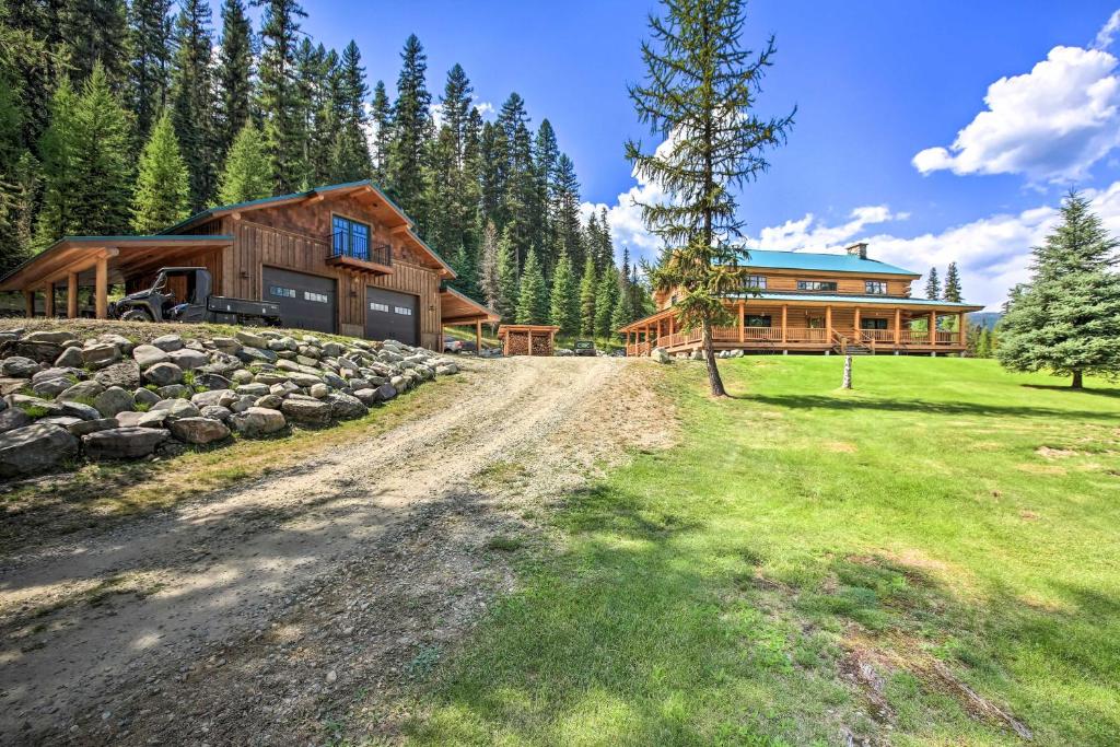 Waterfront Log Home with 95 Acres on Yaak River, Troy (updated prices 2025)