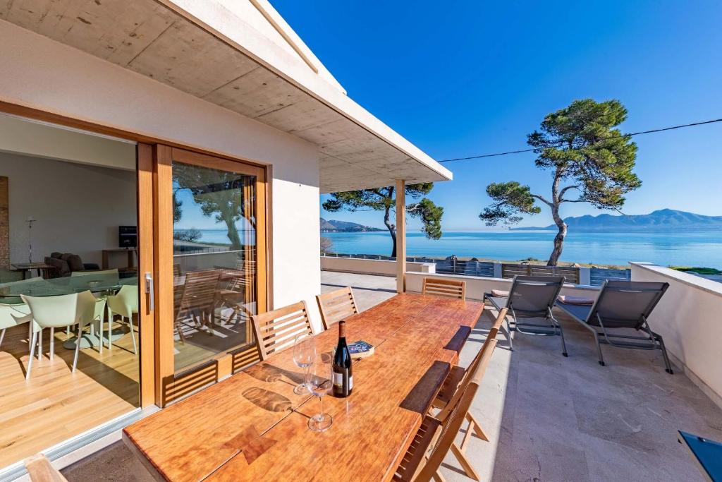 Modern Beachfront Puerto Pollensa House Located directly in front of ...