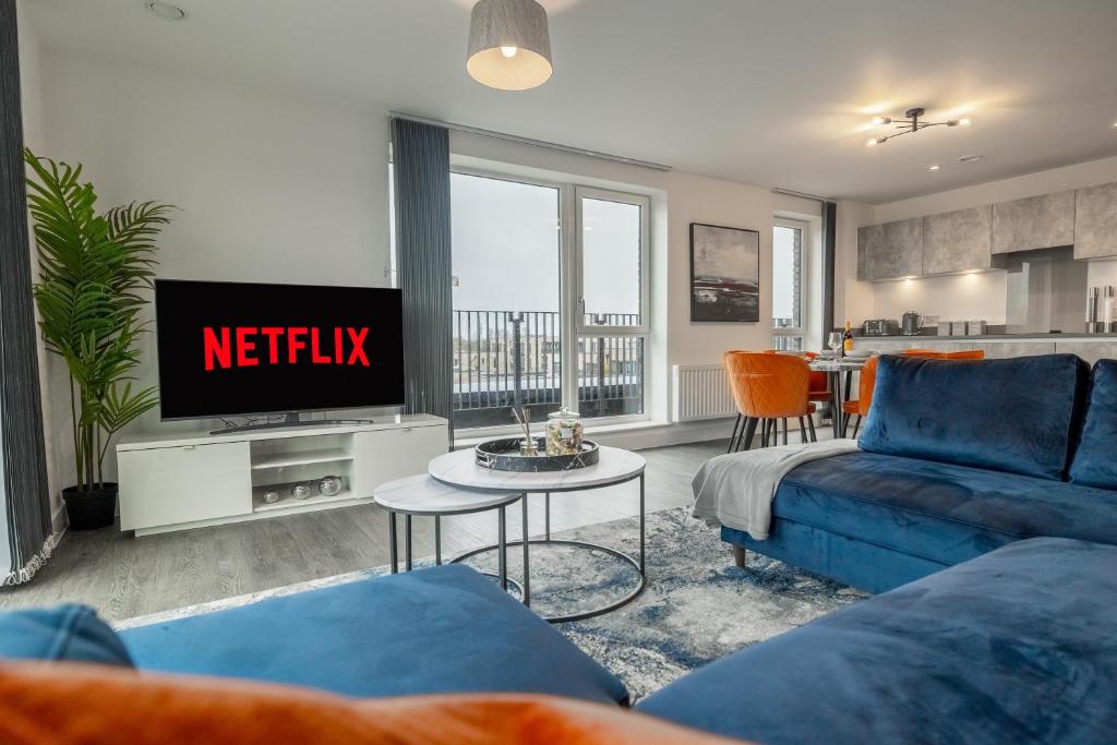 Stunning 3 Bed Penthouse Central Mk, Free Parking - Milton Keynes