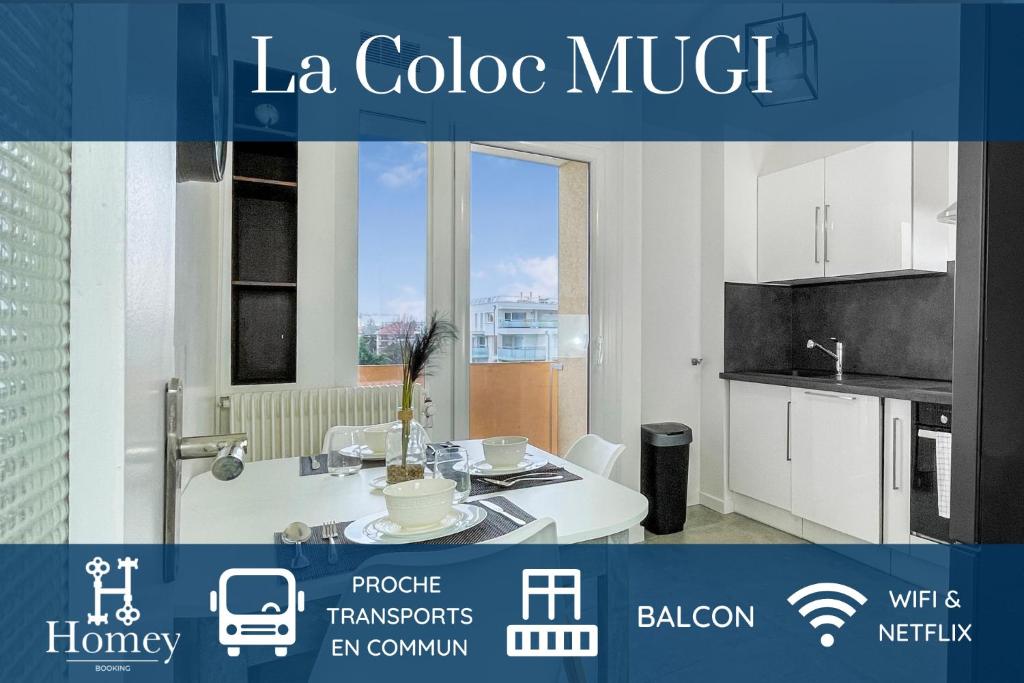 HOMEY LA COLOC MUGI - Colocation haut de gamme - Chambres privées - Balcon - Wifi et Netflix ...