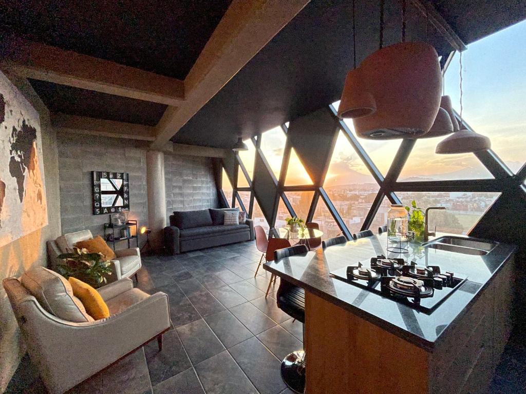 Loft industrial vista a los volcanes, Cholula (precios actualizados 2024)