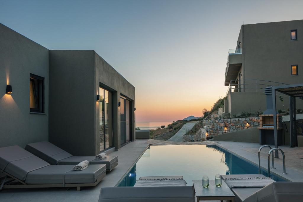 Sigma Villa, Private Swimming Pool Garden, Panoramic Sunset, Rethymno ...