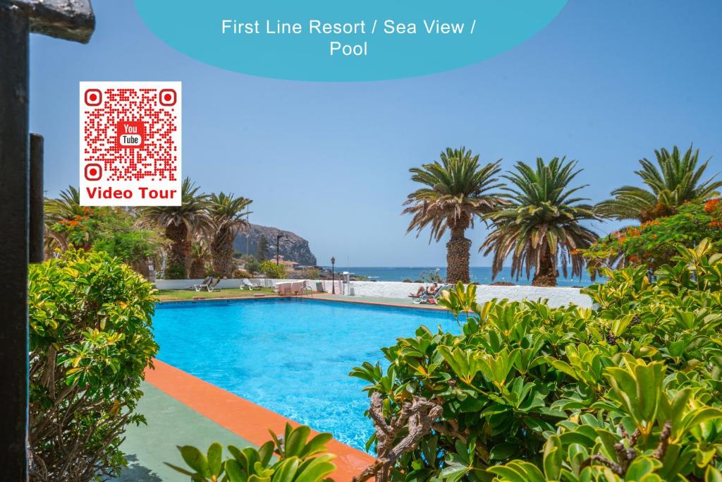 GO2TENERIFE Apart'Ludo Pool & First line of the sea, Los Cristianos ...