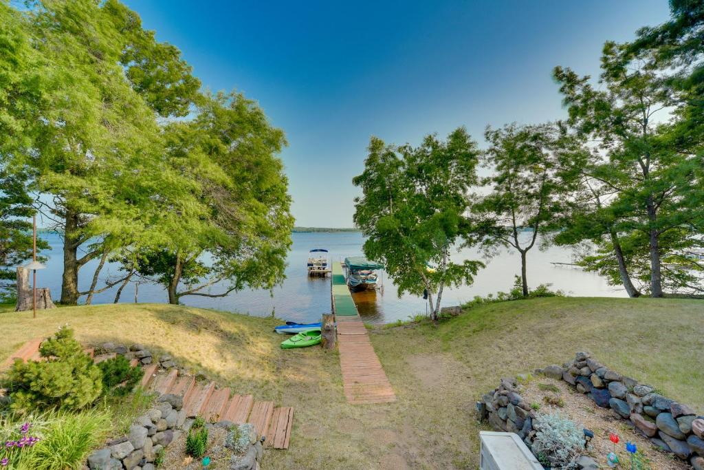 Lakefront Wisconsin Home - Deck, Fire Pit and Kayaks, Stone Lake ...