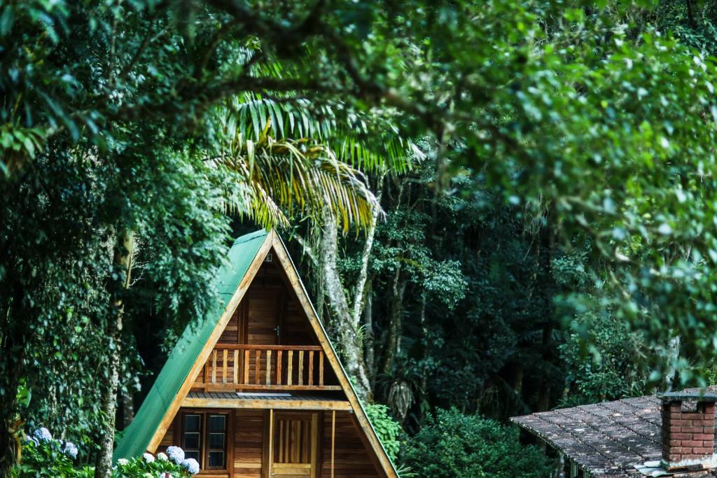 Chalé cercado de muito verde a 8km de Sto Antonio do Pinhal, Santo ...