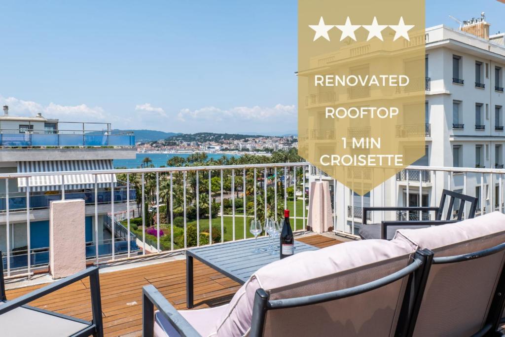 Sea view&roof terrace access 2min walk from Croisette, Cannes (updated ...