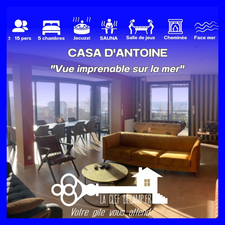Casa D'antoine 15pers Spa Billard Face Mer - Granville