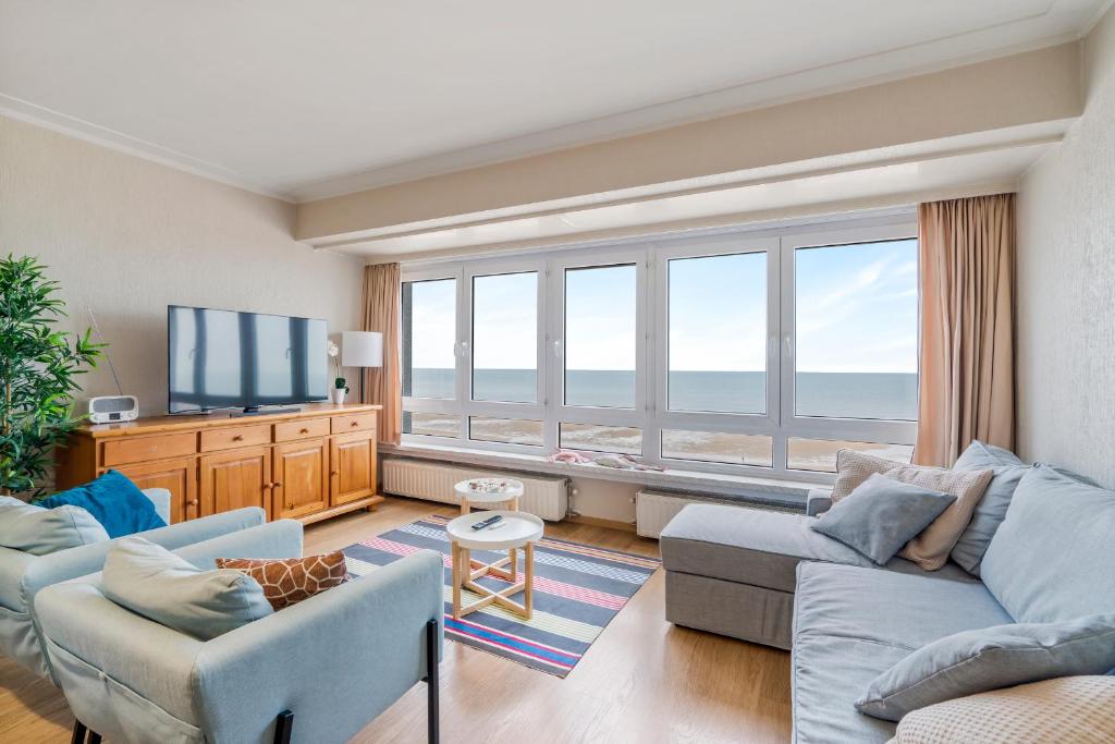 Zonnig familie app op zeedijk met zeezicht voor 6p, Oostende (bijgewerkte prijzen 2026)