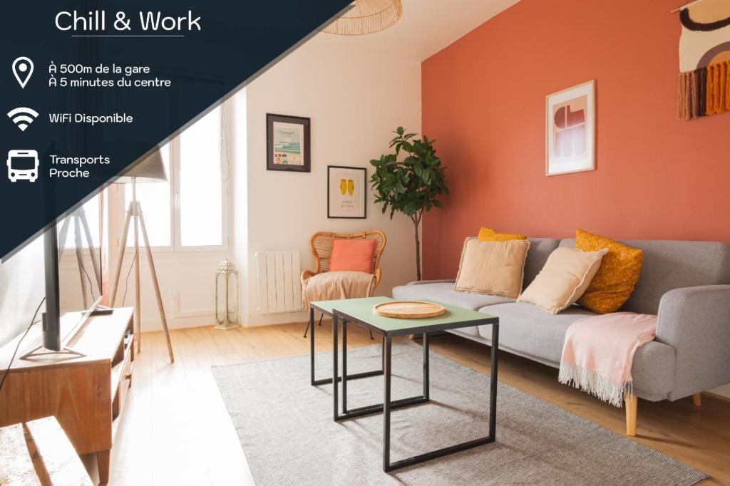CHILL AND WORK / Gare TGV / Beau T2 rénové, Rennes (updated prices 2025)