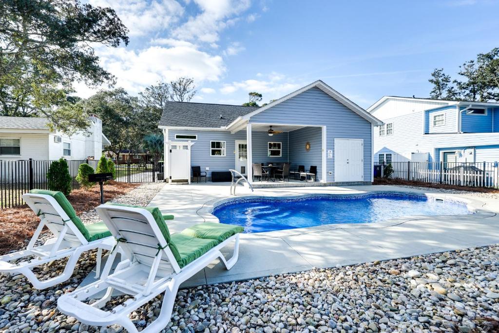 Serene Oak Island Home with Private Saltwater Pool!, Oak Island ...