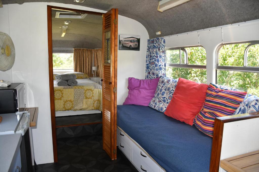 Evi the school bus at Oromahoe Downs Farm in Puketona - Traveleto