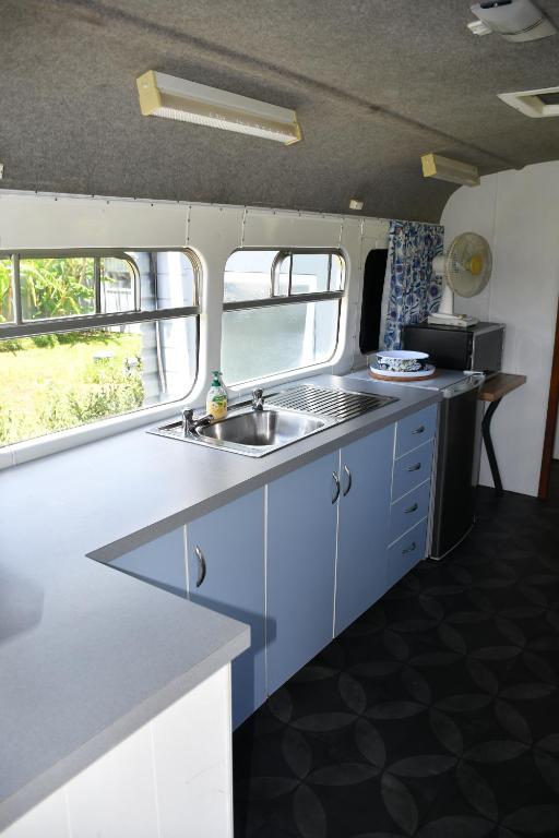 Evi the school bus at Oromahoe Downs Farm in Puketona - Traveleto