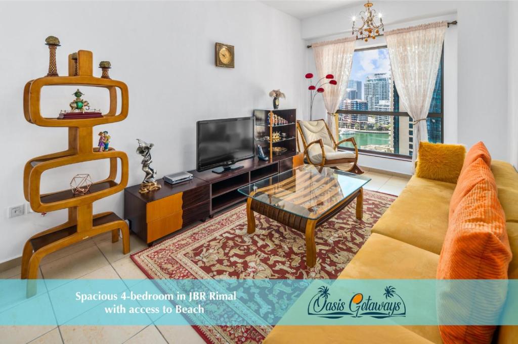 Spacious 4-bed in JBR Rimal with access to Beach!, Dubai (updated ...