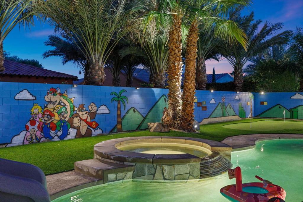Super Mario Hideout: Desert Dream with Game Room & Pool Slide, Indio ...