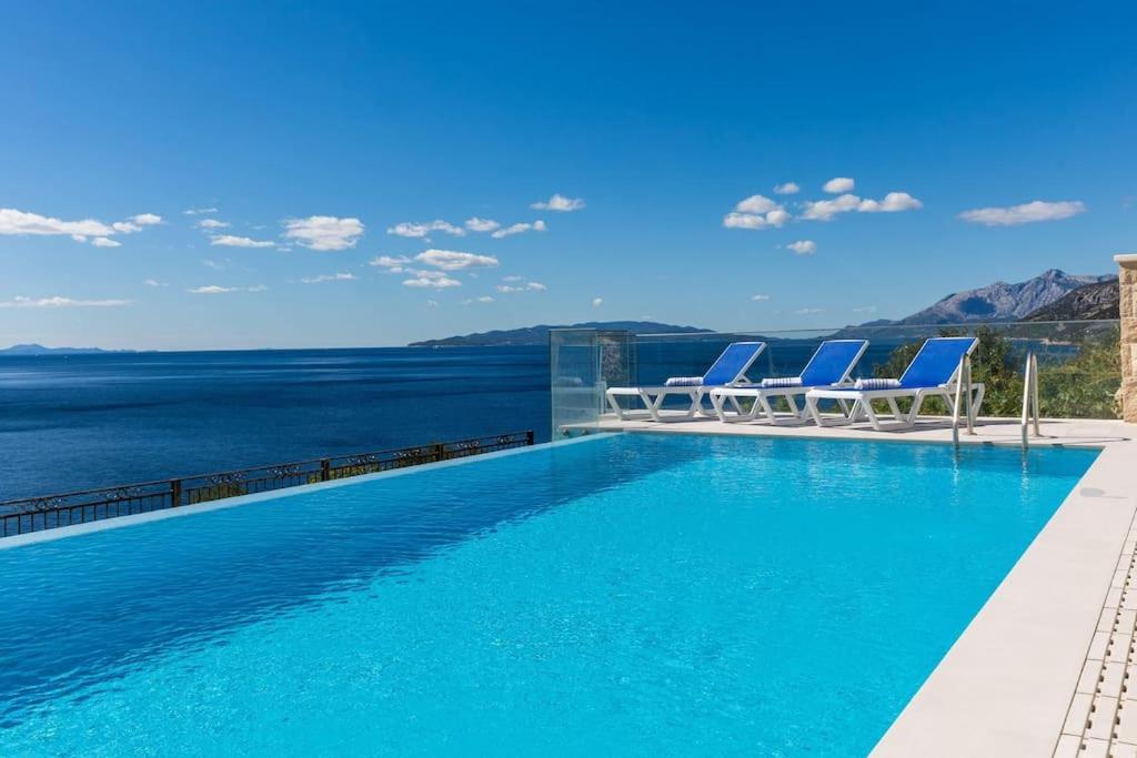 Beautiful sea view Villa di Goya with heated pool, Potomje ...