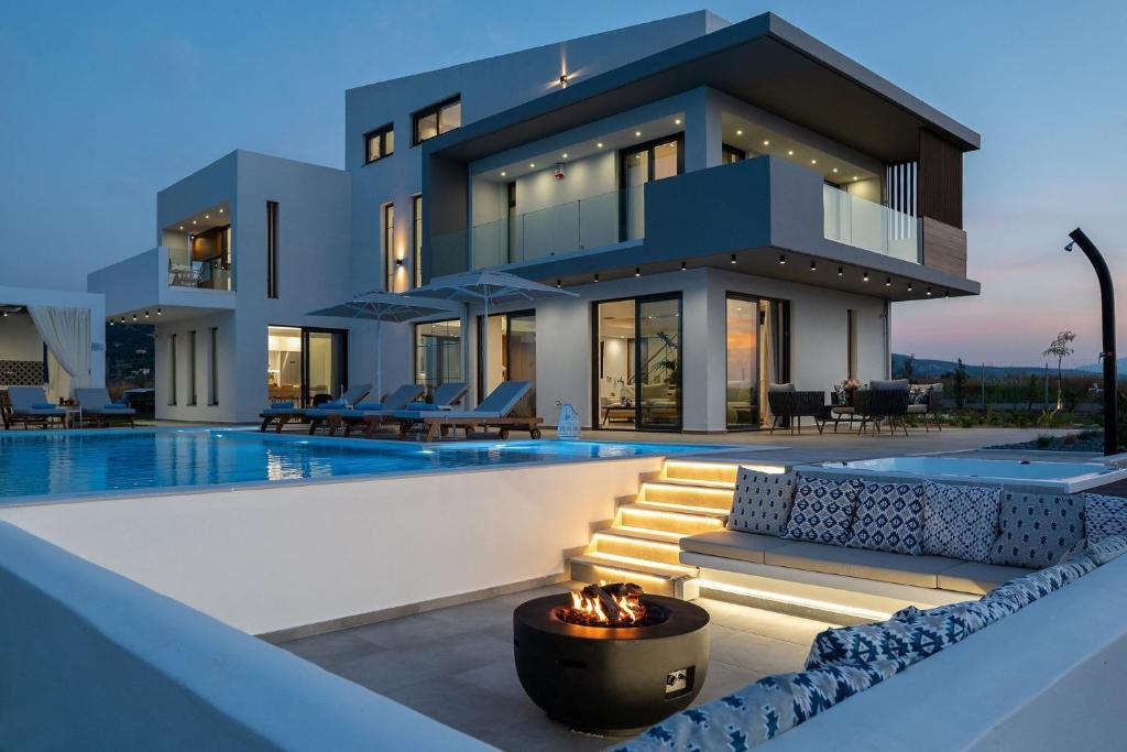 Exclusive Crete Villa 4 Bedrooms Villa Blue Lavish Interiors Infinity ...