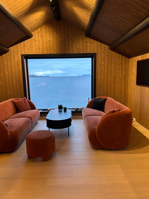 Jacuzzi, utekjøkken og sjøutsikt i hel hytte ved sjøen, Hitra ...