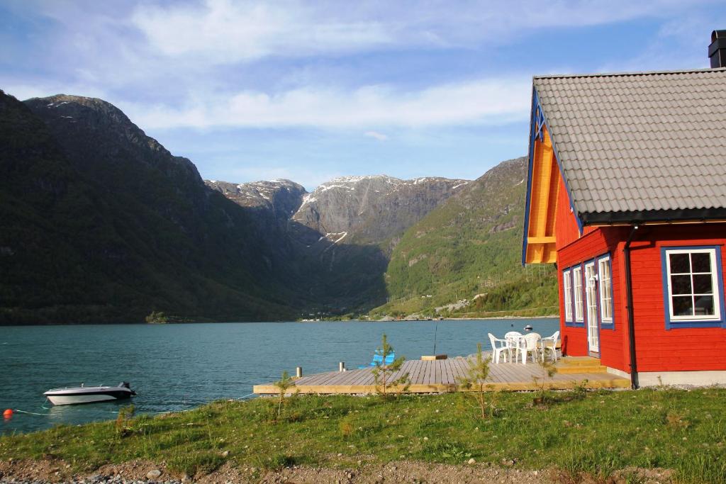 Fjordhytte-7, im Vestland, am Maurangerfjord beim Hardanger, nahe ...