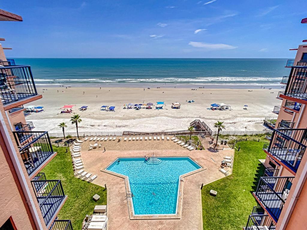 Oceanfront Sunrise Overlooking Pool Walk to shopping dining Sunrise 805 ...