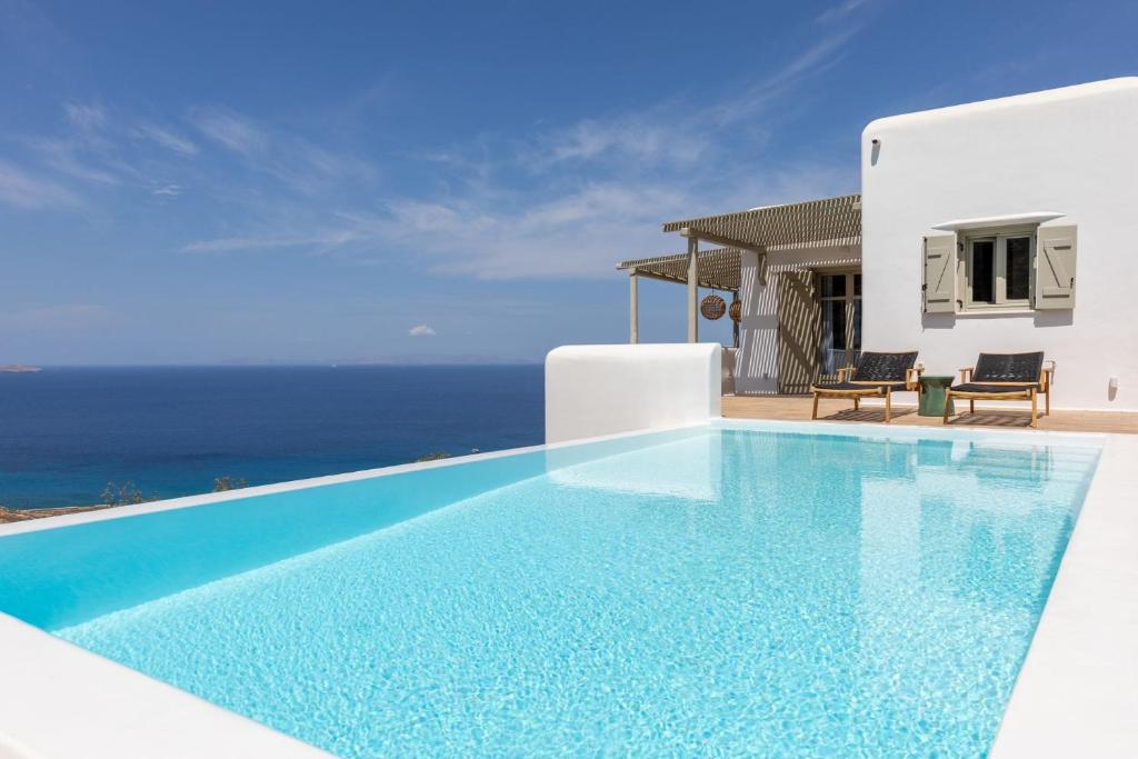 New Twin Villas in Mykonos Pool & Stunning Views（Fanari）：（最新料金：2024年）