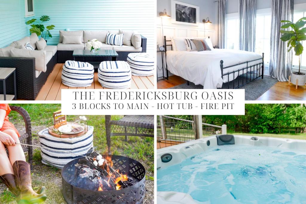 Fredericksburg Oasis Near Main St with Hot Tub Fire Pit and 2 Patios, Fredericksburg (updated ...
