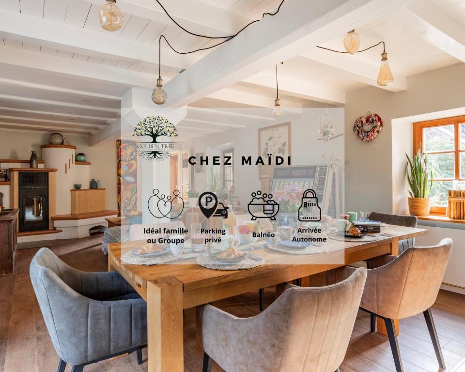 Chez Maidi-Balnéo, cheminée, proche Vosges du Nord, Schoenbourg ...