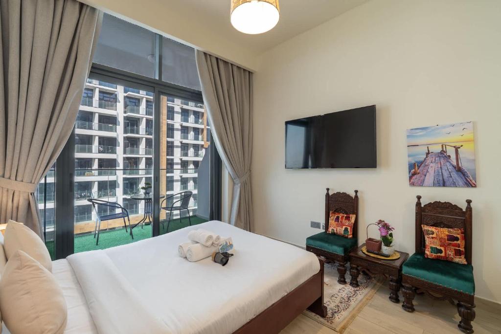 Warm Studio Apartment with cozy space in Meydan!, Dubái (precios ...