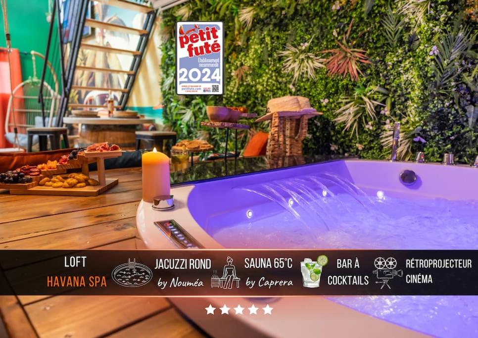 Loft "Havana Spa" Cuba Jacuzzi Sauna Bar à cocktails, Saint-Étienne ...