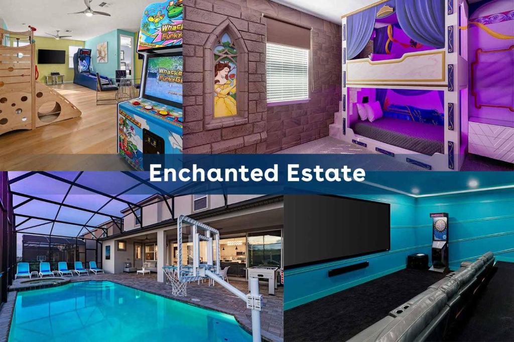 Mega Villa Near Disney with Gamer BR, Theater, Pool, Kissimmee (updated ...