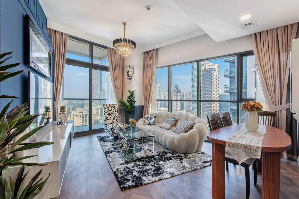Stunning 2BR Apartment In Bellevue Tower With Burj Khalifa & Skyscraper ...