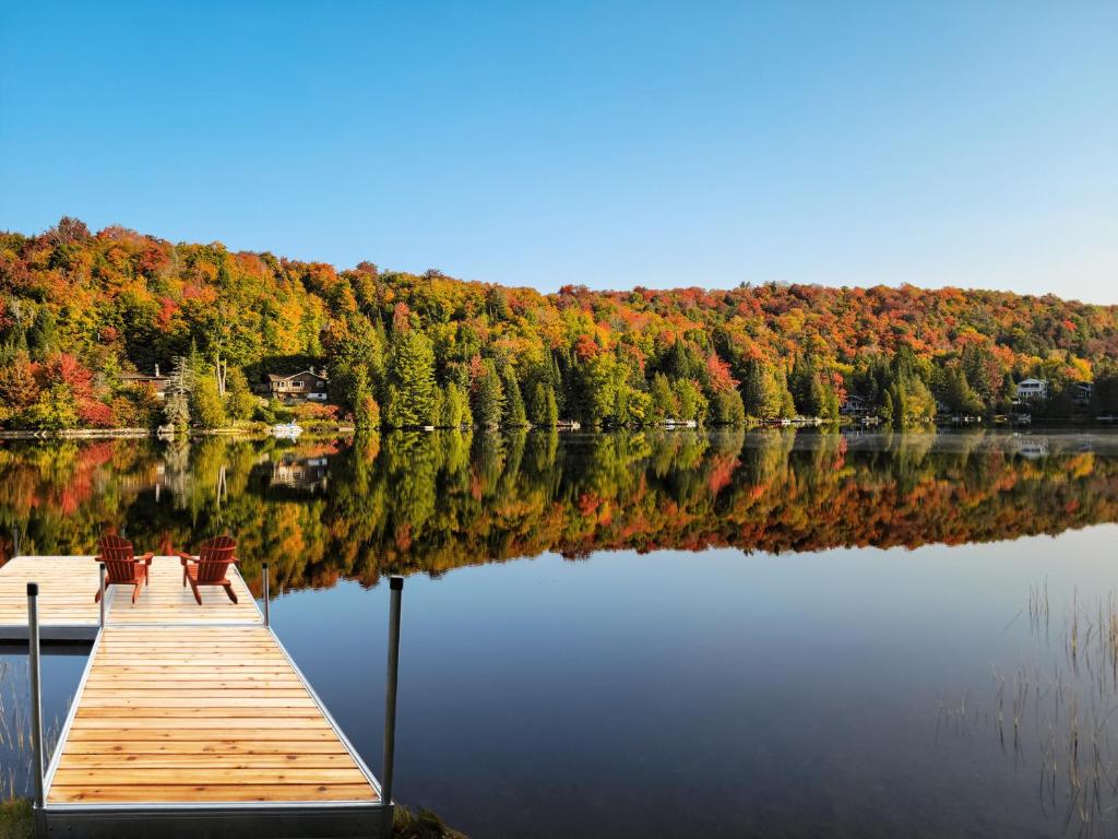 Chalet du lac avec SPA privé, wifi, BBQ et SUP, Saint Adolphe D'Howard ...