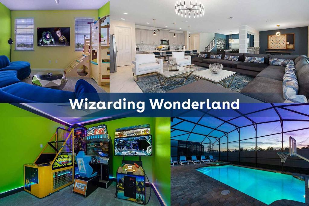Luxe Villa Near Parks with Wizard BR, Theater, Arcade, Kissimmee ...