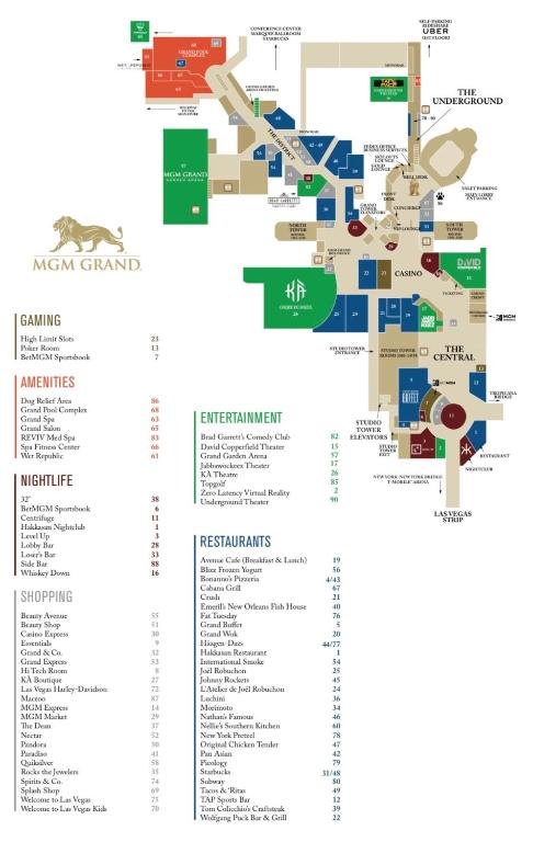 Mgm Resort Map Mgm Grand Pool Complex Attached To The Mgm Grand Hotel