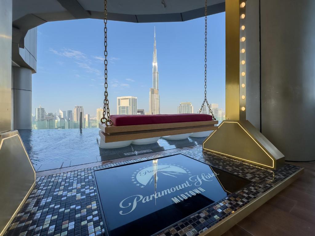 64th floor Skyline Pool with Burj Khalifa View in Paramount Hotel ...