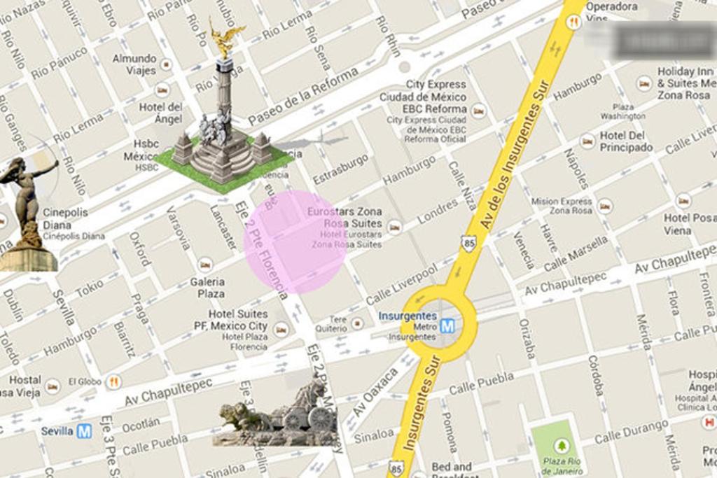 Zona Rosa Map