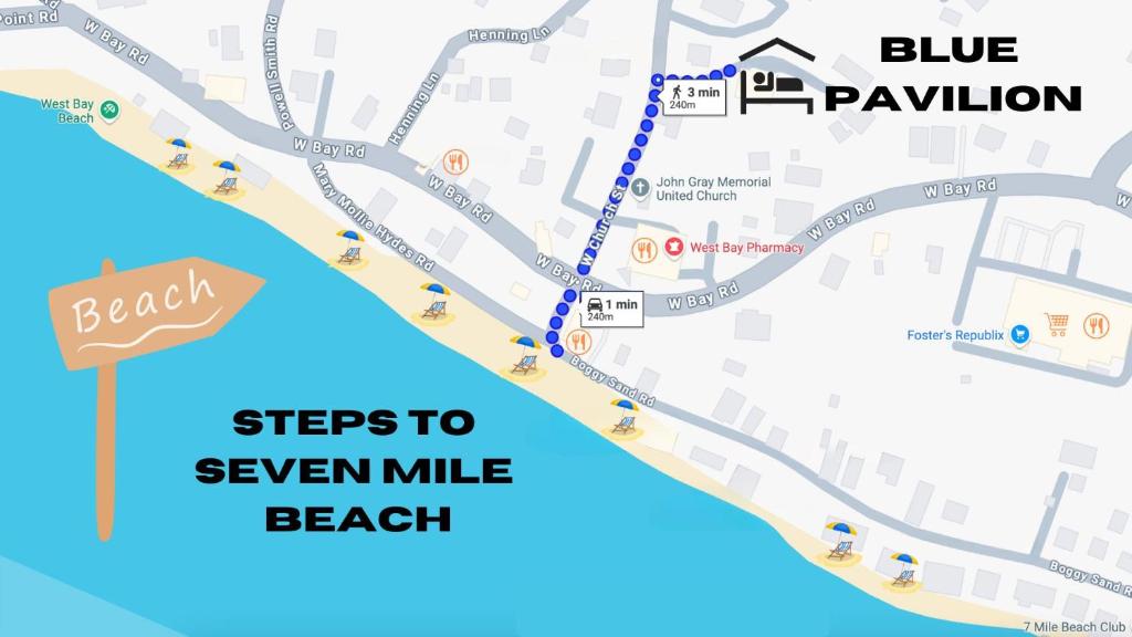 SUITE 1, BLUE PAVILION - Steps to BEACH, West Bay (updated prices 2025)
