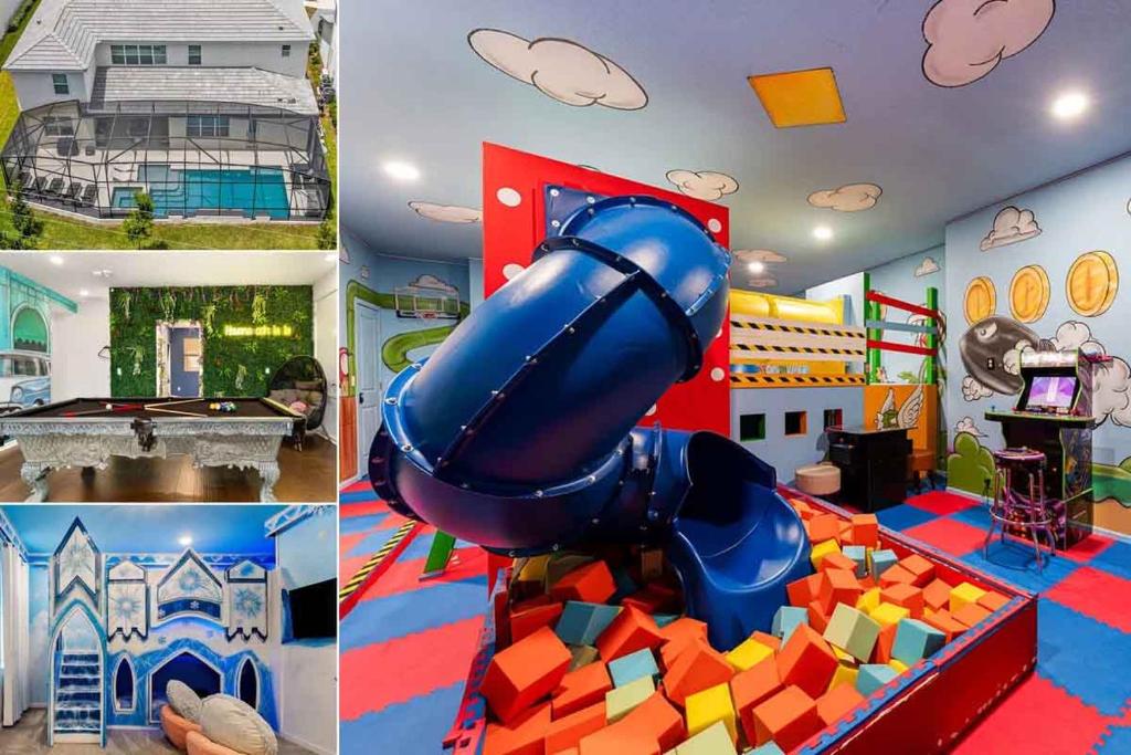 Veranda Oasis, Amazing Kids Game Room, Themed Bedrooms, Private Pool ...
