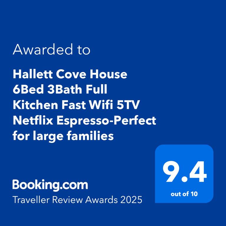 Hallett Cove House 6Bed 3Bath Full Kitchen Fast Wifi 5TV Netflix ...