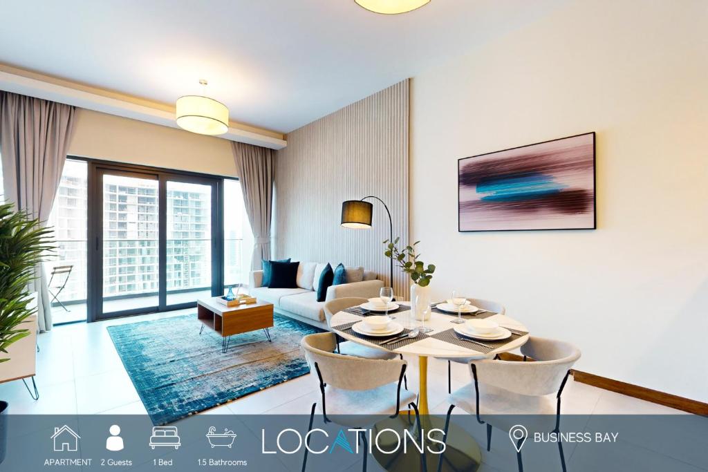 Sol Bay - One Bed with distant Burj Khalifa View, Dubái (precios ...