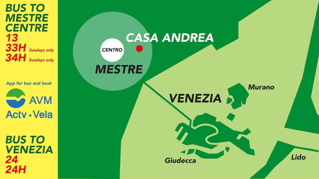 Actv Map Mestre Venice