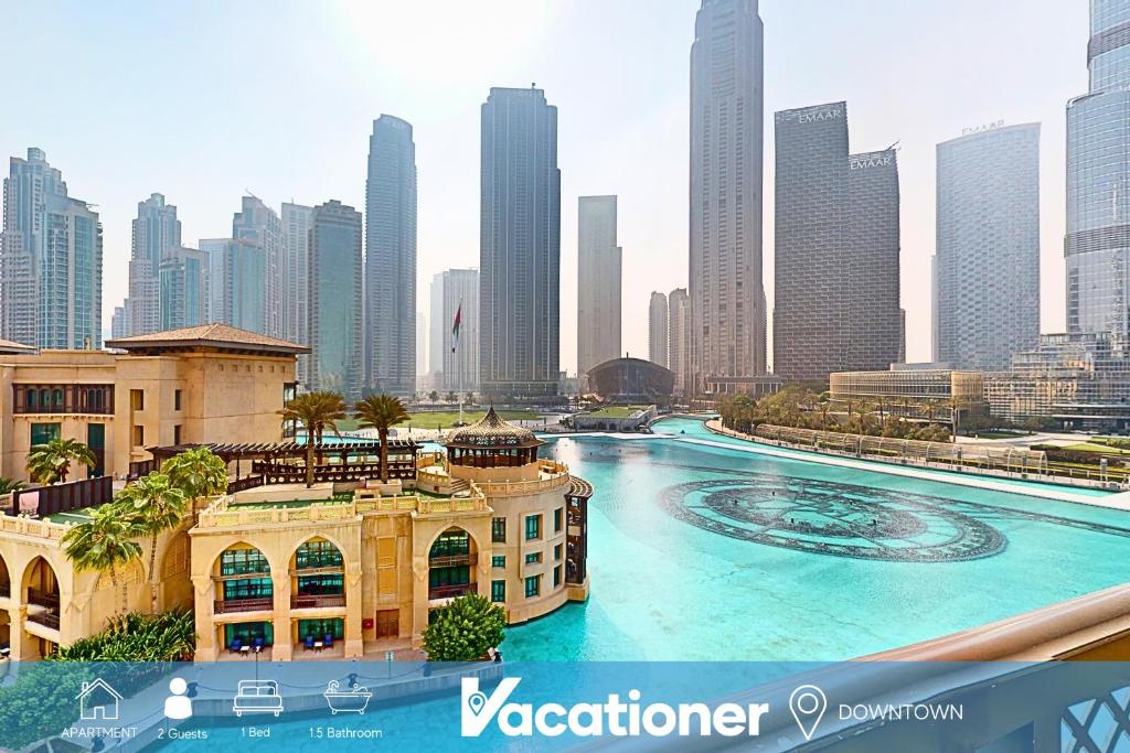 Vacationer Holiday Homes I One 1 Bed with Dubai Fountain View I Souq Al ...