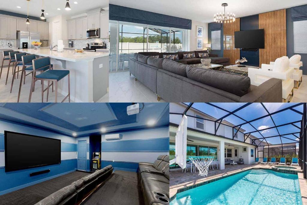 Luxe Villa Near Parks with Wizard BR, Theater, Arcade, Kissimmee ...