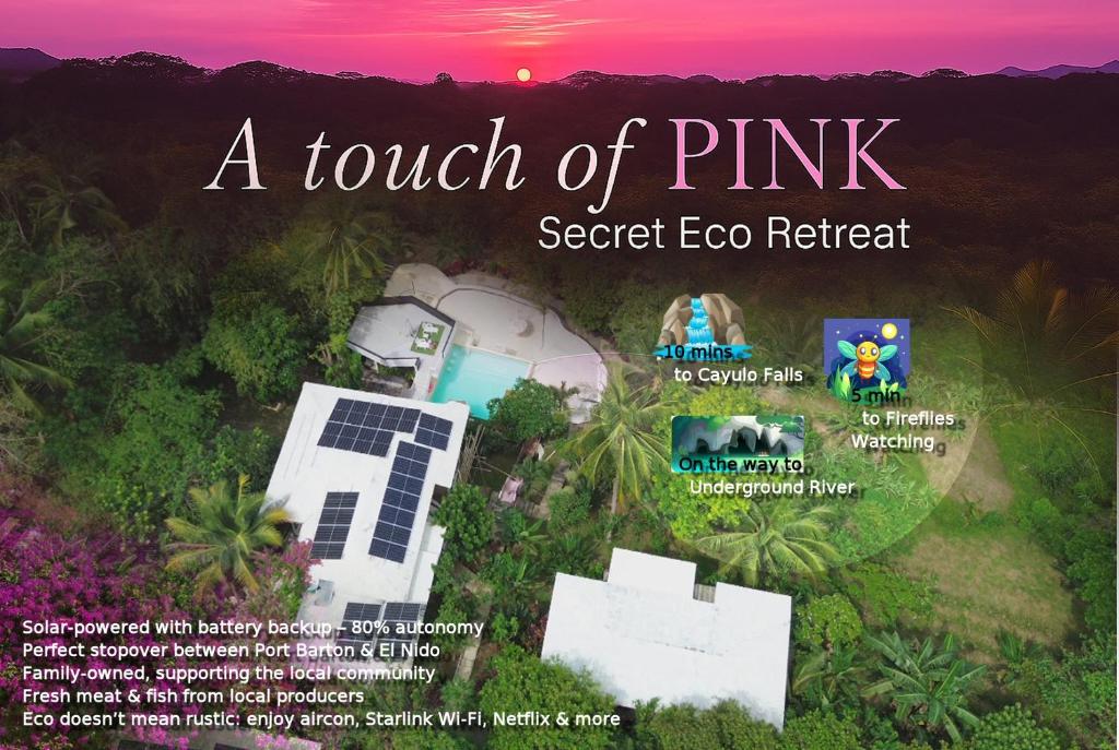 A Touch of Pink Secret Eco Retreat near Underground River, Puerto ...