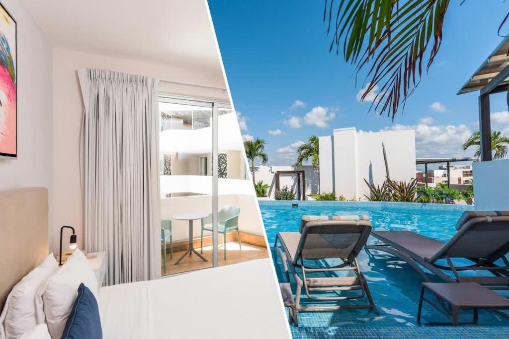 Luxury Studio with Kitchen AC Gym Pool Security, Playa del Carmen ...